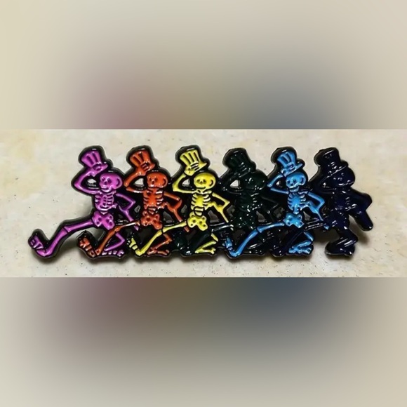 Jewelry | Dead Dancing Skeleton Enamel Pin | Poshmark